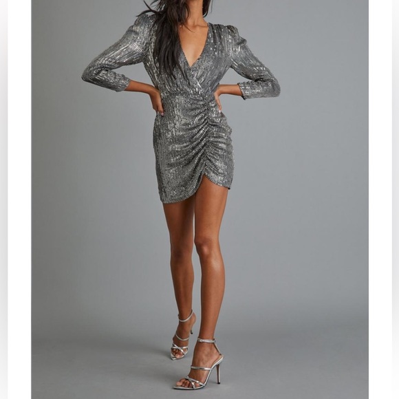 Retrofete | Dresses | Nwt Retrofte Stacey Gathered Embellished Chiffon ...